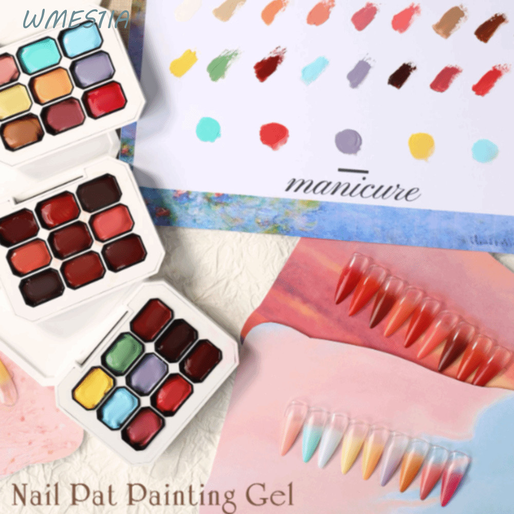 WMES1 Easy Gradient ภาพวาดเจล, 9 สี Mini 4IN1 Pat Ombre เจลเล็บ,เล็บ ...