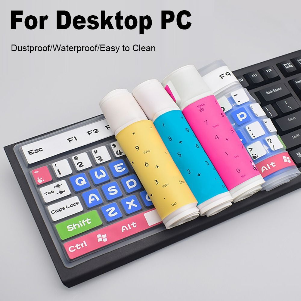 Colorful Full Coverage Keyboard Cover Dustproof Silicone Protective ...