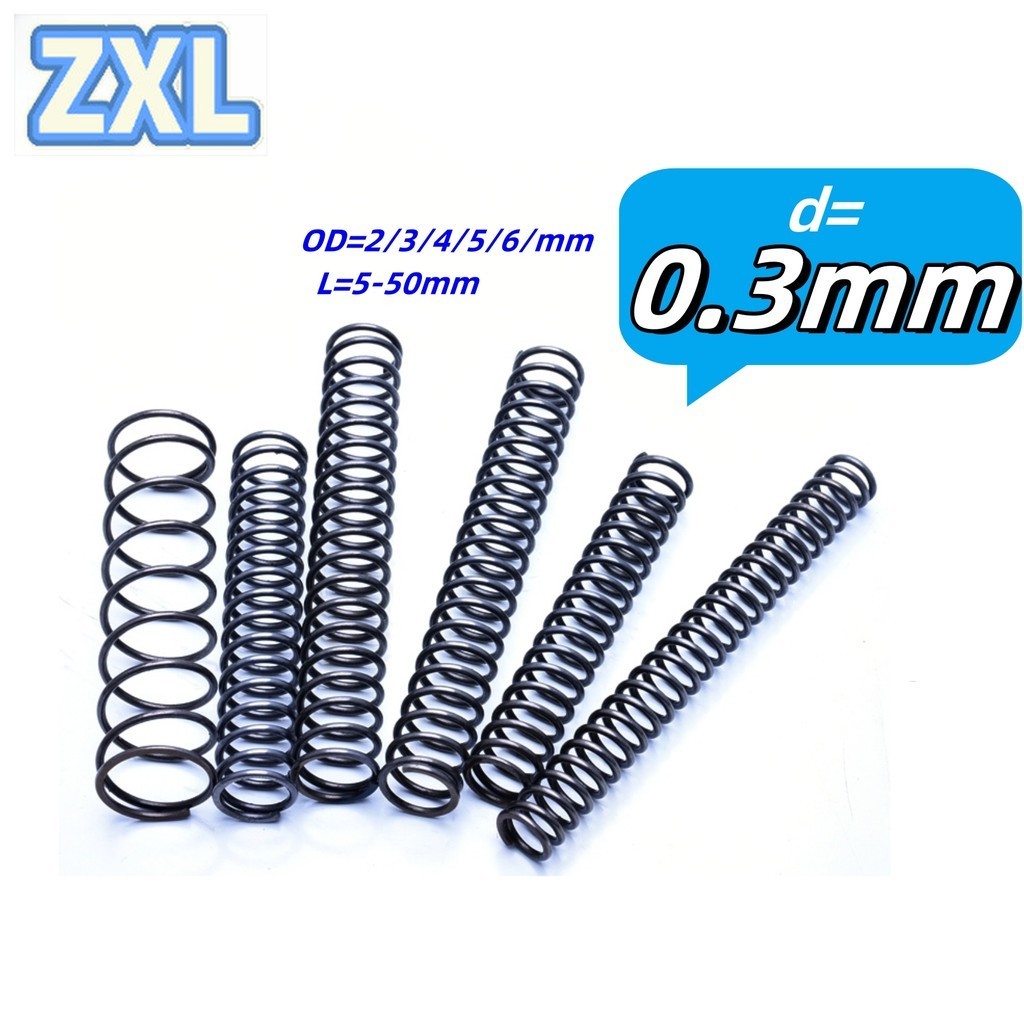 65Mn Spring Steel Compression Spring d0.3mm * OD2-6mm Strong Pressure ...