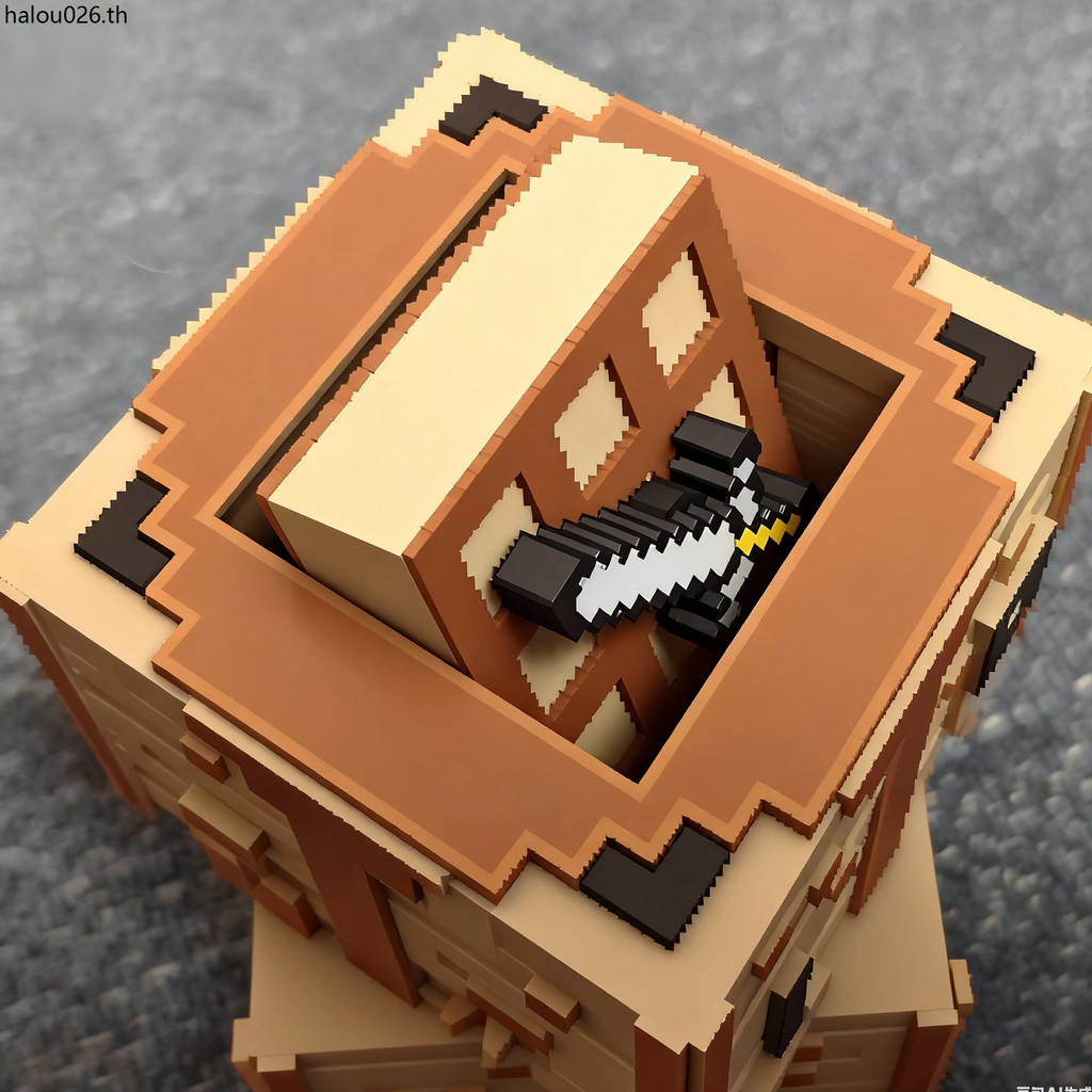 เกม Minecraft สินค้า Hand-Made Movable Workbench รุ่นเดสก์ท็อปตกแต่ง ...