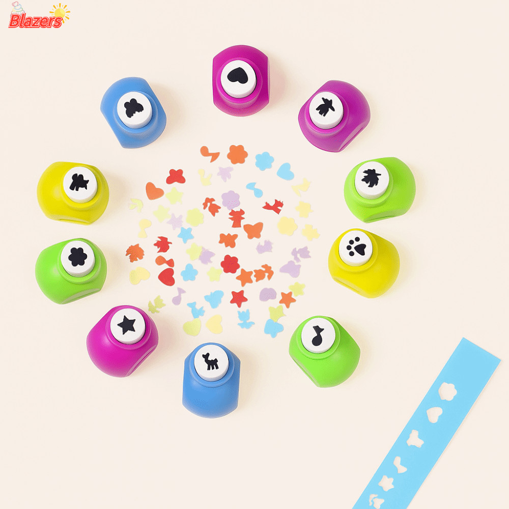 BLAZERS Shape Punch Craft Set, พลาสติก 6 แพ็คกระดาษเจาะรู, Creative ...