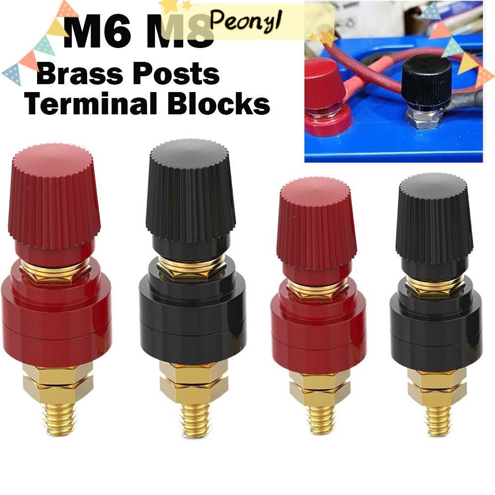 PEONY Binding Post Terminal, Red Black M6 M8 Posts Terminal Blocks ...