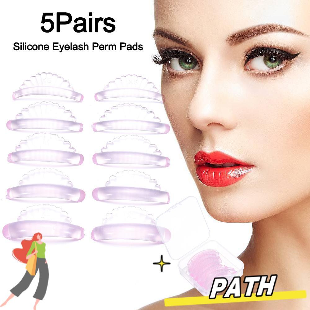PATH 5 คู่ซิลิโคน Eyelash Perm Pads, Eyelash Extension Reusable Eyelash ...