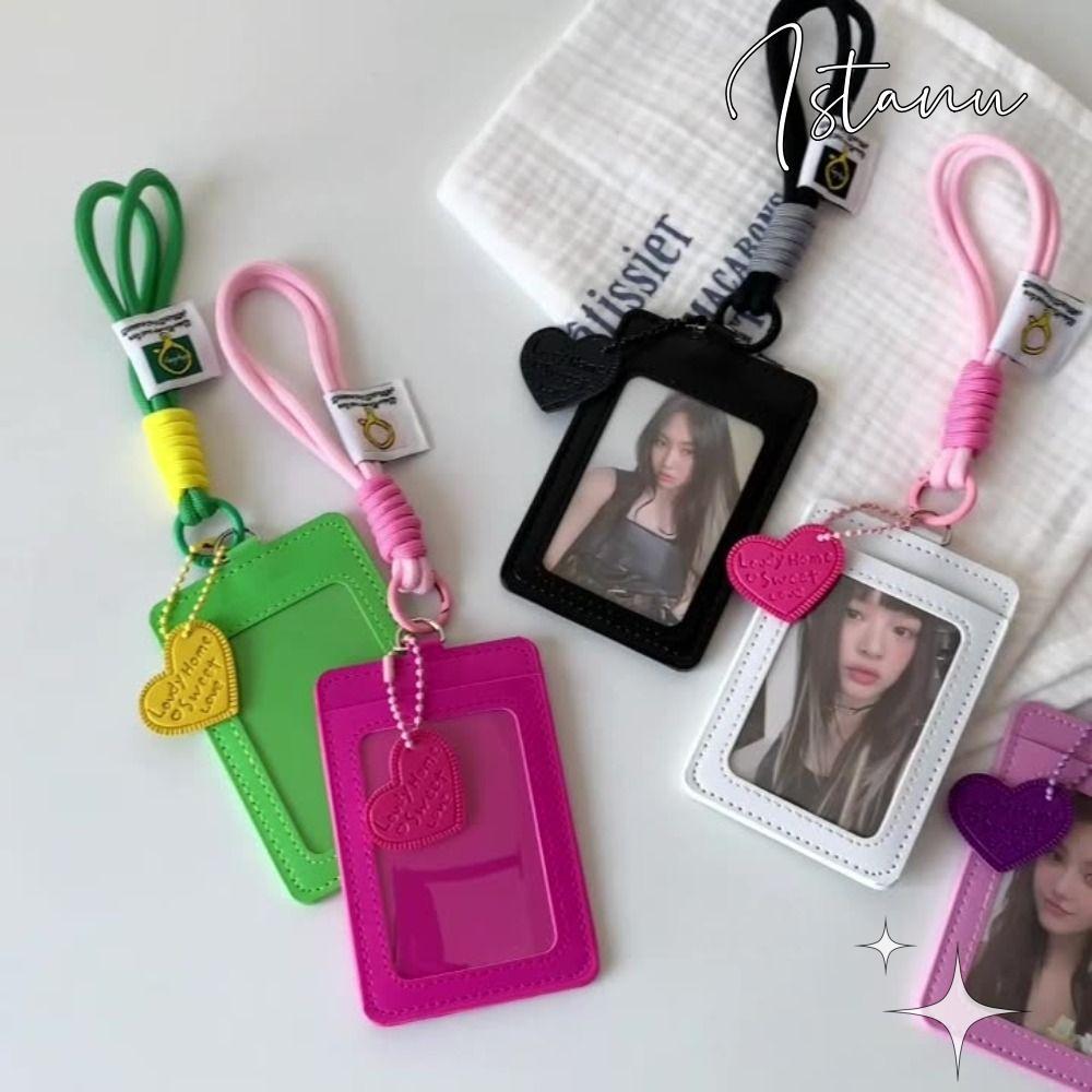ที่ใส่บัตร ISTANU แบบเกาหลี พร้อมเชือกPU สำหรับบัตรสองใบ | Shopee Thailand