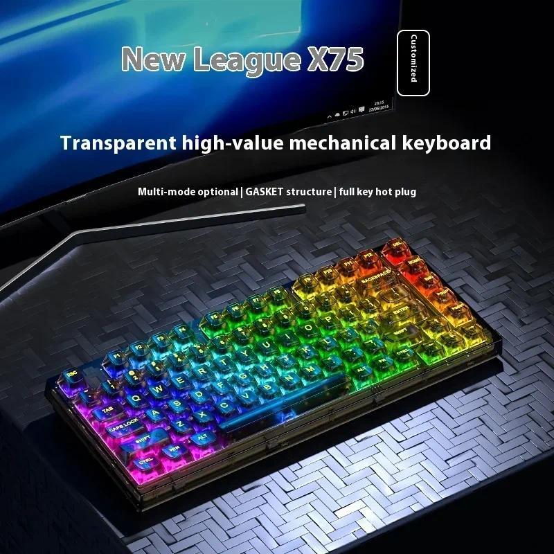 Xinmeng X75 Mechanical Keyboard Wired Connection Transparent Esports ...