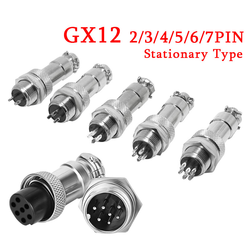 5 ชิ้น GX12 การบิน Connector 2 3 4 5 6 7 Pin ชายหญิง M12 Connector ...