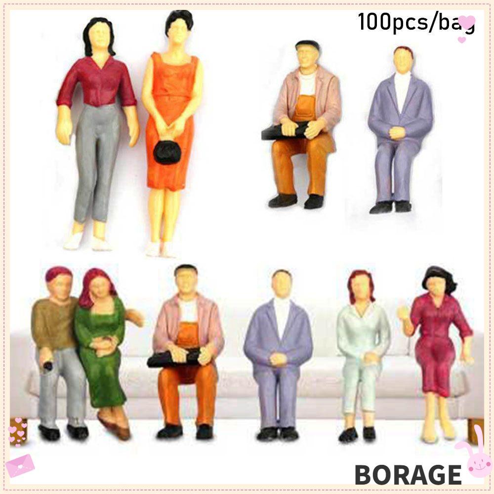 BORAG 100 ชิ้นอาคารผู้โดยสารวัสดุ ABS ผสมสี Pose 1:100/1:150/1:75/1:50 Scale DIY ตัวอักษร ...