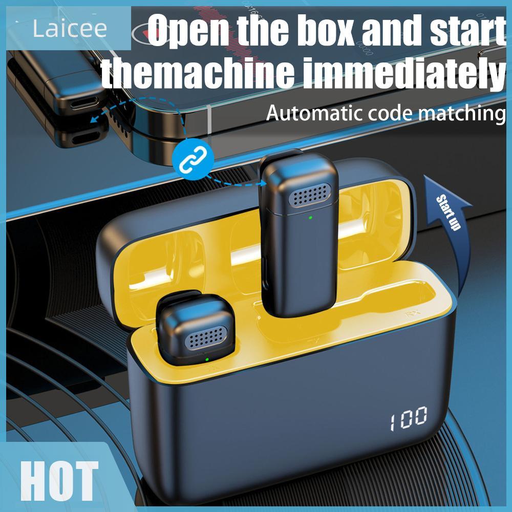 [Laicee.th] ไมโครโฟนไร้สายแบบหนีบเสื้อพร้อมเคสชาร์จไมโครโฟนตัดเสียงรบกวน (Type-C) | Shopee Thailand