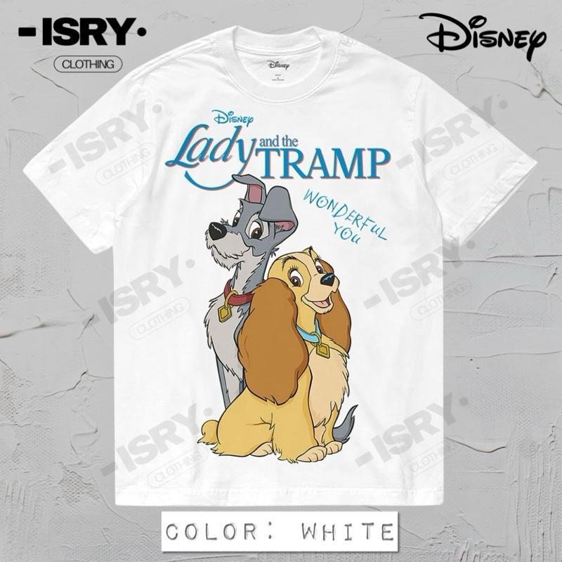 ISRY.Clothing เสื้อยืดลาย Lady and the Tramp ลิขสิทธ์แท้ DISNEY (สีขาว ...