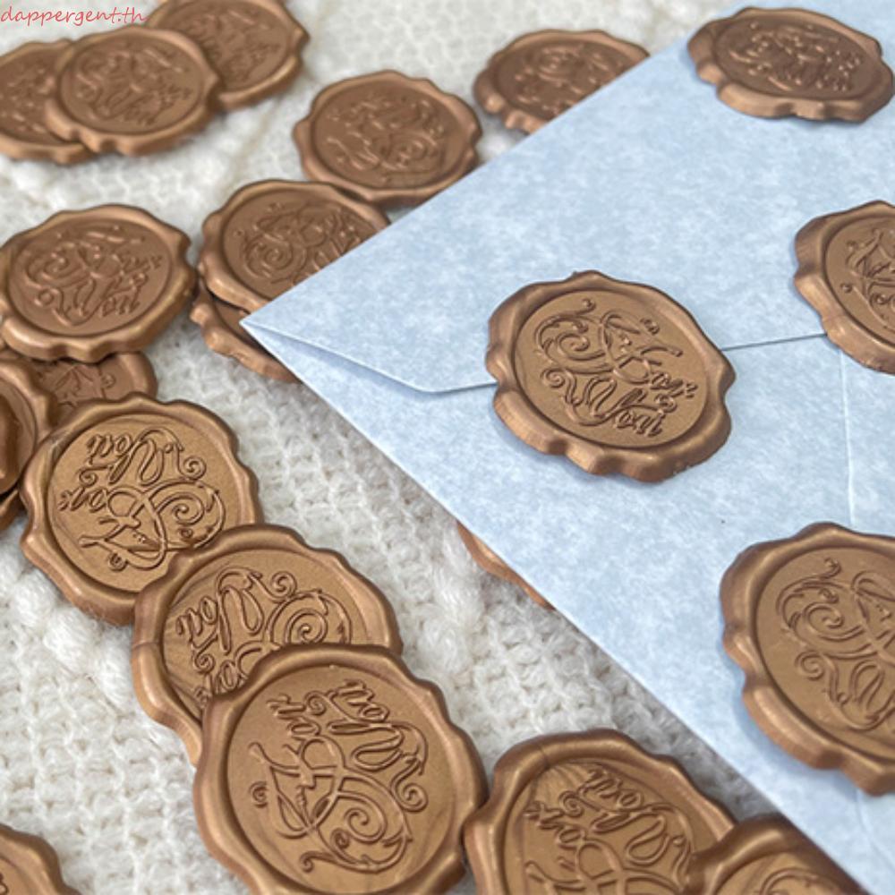 DAPPERGENT 10pcs Wax Seal สติกเกอร์,ประณีต DIY งานแต่งงานสติกเกอร์, WAX ...