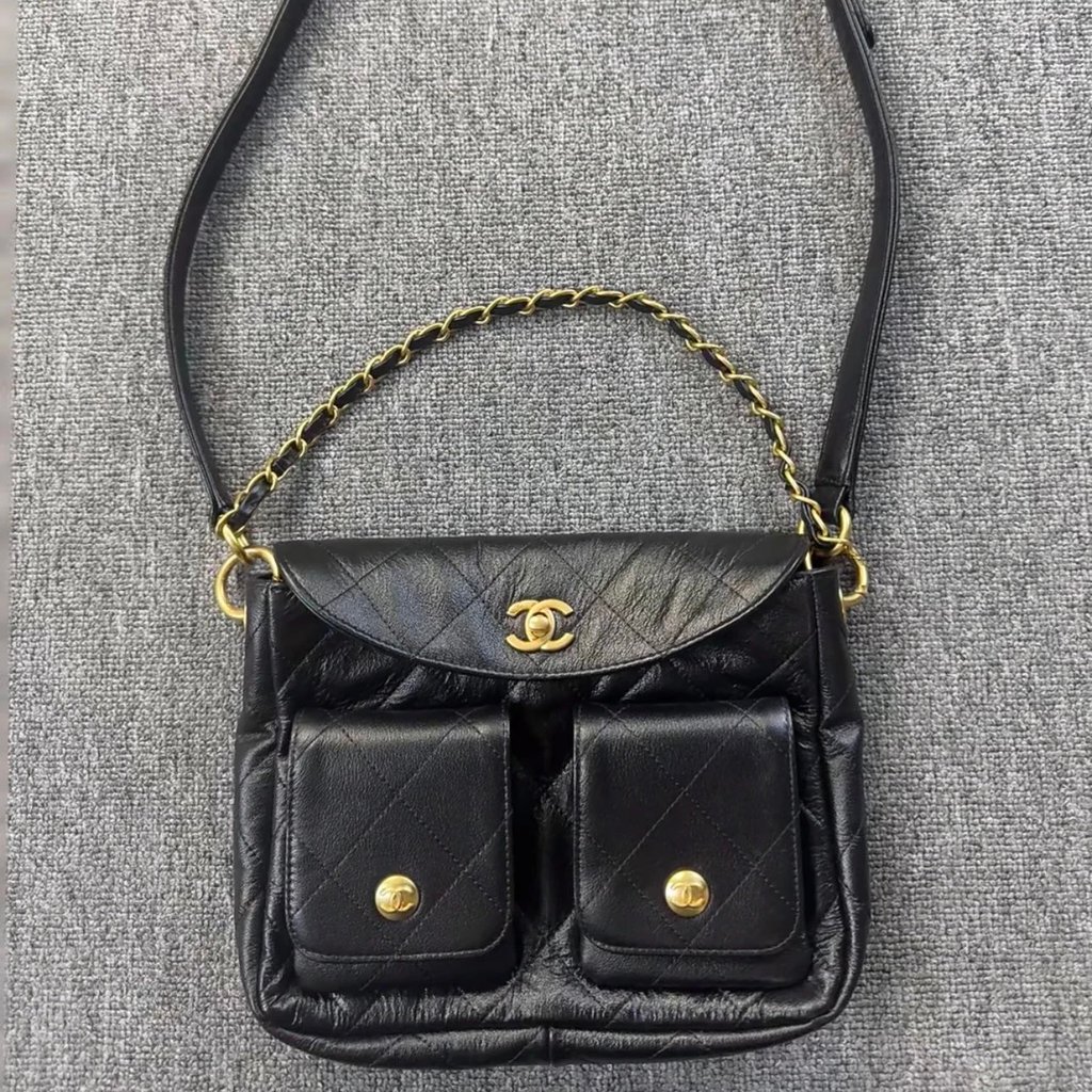 Chanel 25P Small Messenger Bag หนังคาวายาปัตตาเล่รูปแบบลิเช่ ขนาด 19 x ...