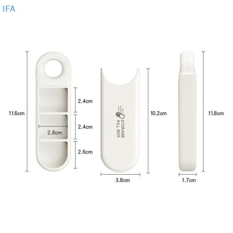 IFA 3partment Pill กล่องทุกวัน Pill Organizer แบบพกพาคอนเทนเนอร์ยา ...