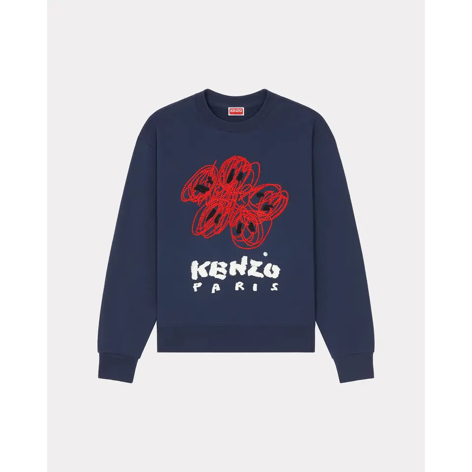 Triple Graffiti Hand-Drwn Begonia ดอกไม้พิมพ์เสื้อกันหนาว Unisex ผู้ชาย ...