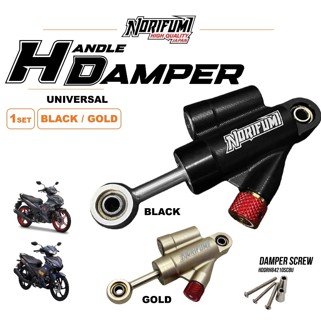 STEERING DAMPER NORIFUMI HANDLE UNIVERSAL Y15ZR Y16Z RS150 Z1000 Z800 ...