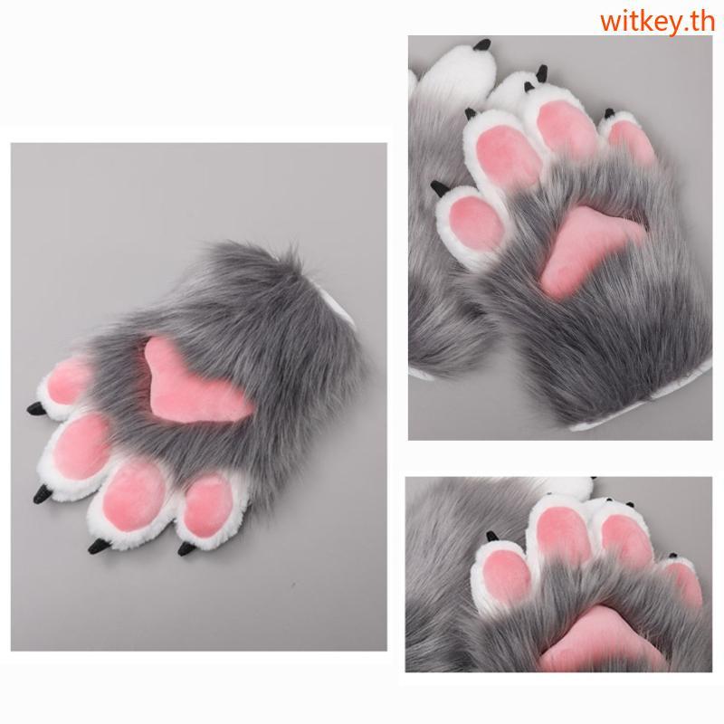 WIT น่ารักตุ๊กตาสัตว์ Claw Mitten Unisex การ์ตูนถุงมือฮาโลวีนคอสเพลย์ ...