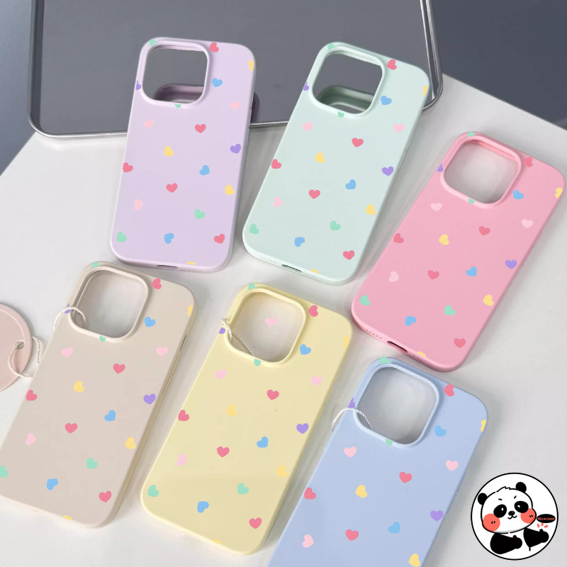 น่ารัก Hearts Macaron สีเคสโทรศัพท์สําหรับ Huawei Pura 80 Mate 70 60 50 Pro Plus Ultra 50E ...