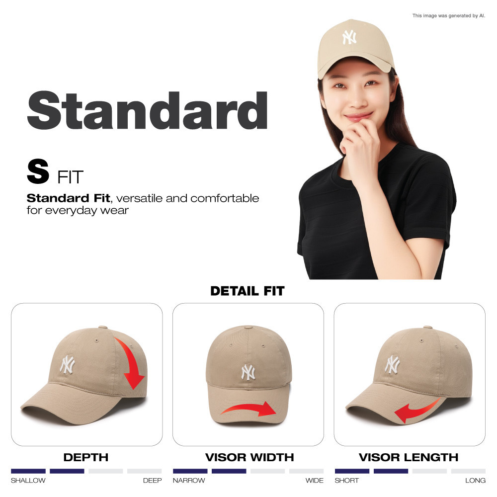 MLB หมวกแก๊ป UNISEX CURVED CAP 3ACP7701N 50NYS NEW YORK YANKEES NAVY ...