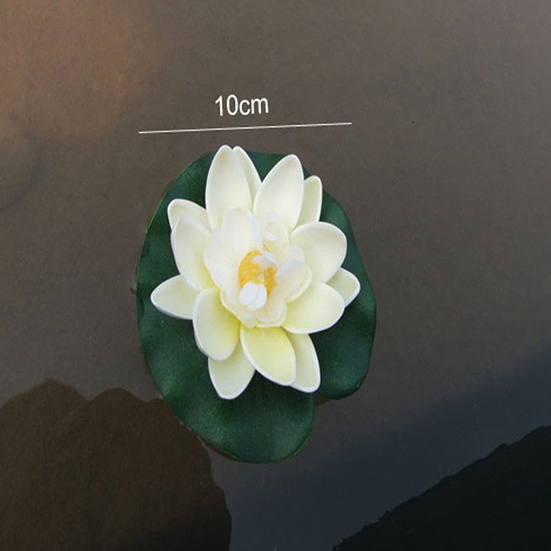 [GEX] 10 ซม./17 ซม.ประดิษฐ์ Lotus พืชปลอม Pond Decor ประดิษฐ์ Water Lily โฟมลอย Lotus บ้านสวนถัง ...