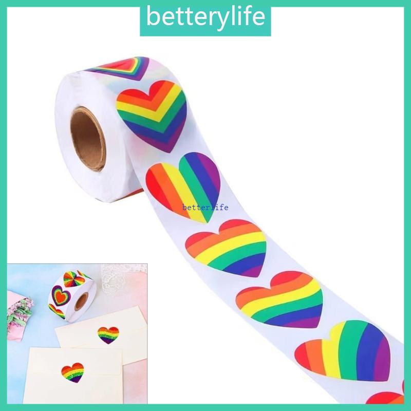 BTF 500 ชิ้นวันวาเลนไทน์หัวใจสติกเกอร์ Self-Adhesive Wrapping ป้าย 25 ...