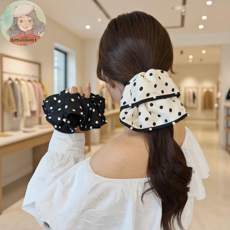 Littlelove สไตล์เกาหลี สายคาดศีรษะผ้าฝ้ายไข่มุกสีขาว สายคาดศีรษะแบบกรีบ ...