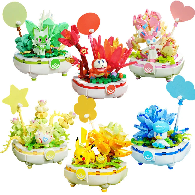Keeppley Pokemon Pikachu Diy Fuecoco Sprigatito Sylveon Togepi Quaxly ...
