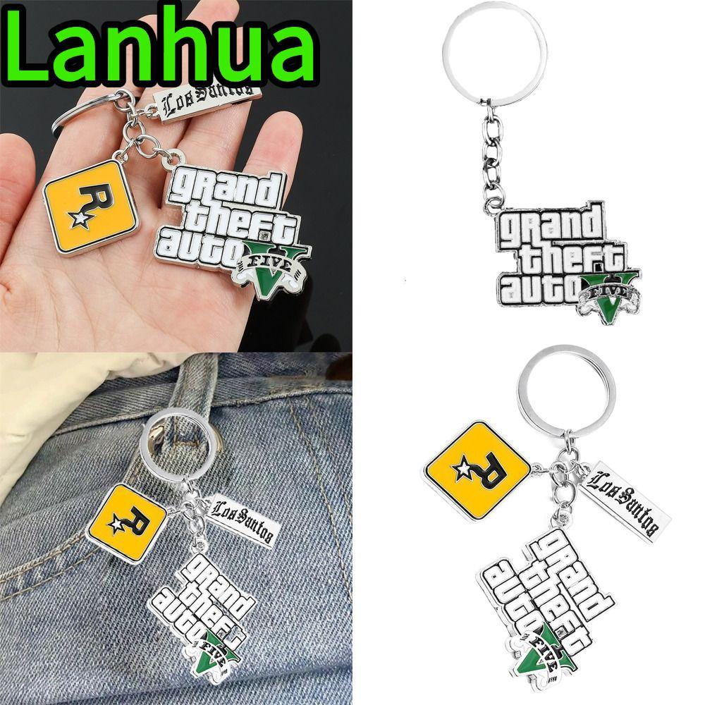 LANHUA เกม PS4 GTA5 พวงกุญแจ, 5 ดาว Muti GTA V Grand Theft Auto Key ...