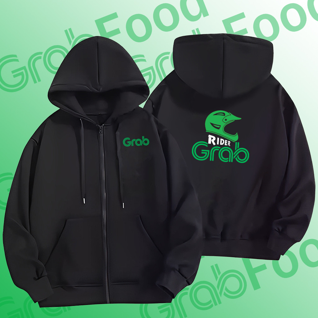 Grab Driver Zip Hoodie | Streetwear Casual Jacket for Men | เสื้อฮู้ด ...