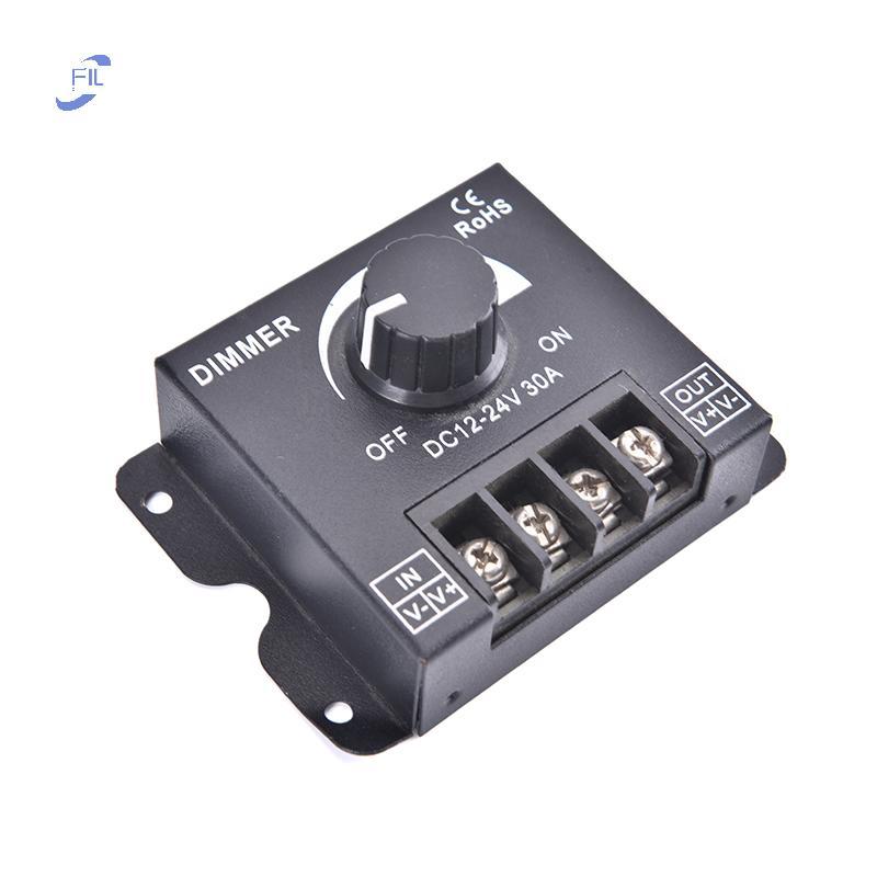 FIL 12V 24V LED Dimmer 30A 360W ตัวควบคุมแรงดันไฟฟ้าตัวควบคุมแบบปรับได้ ...