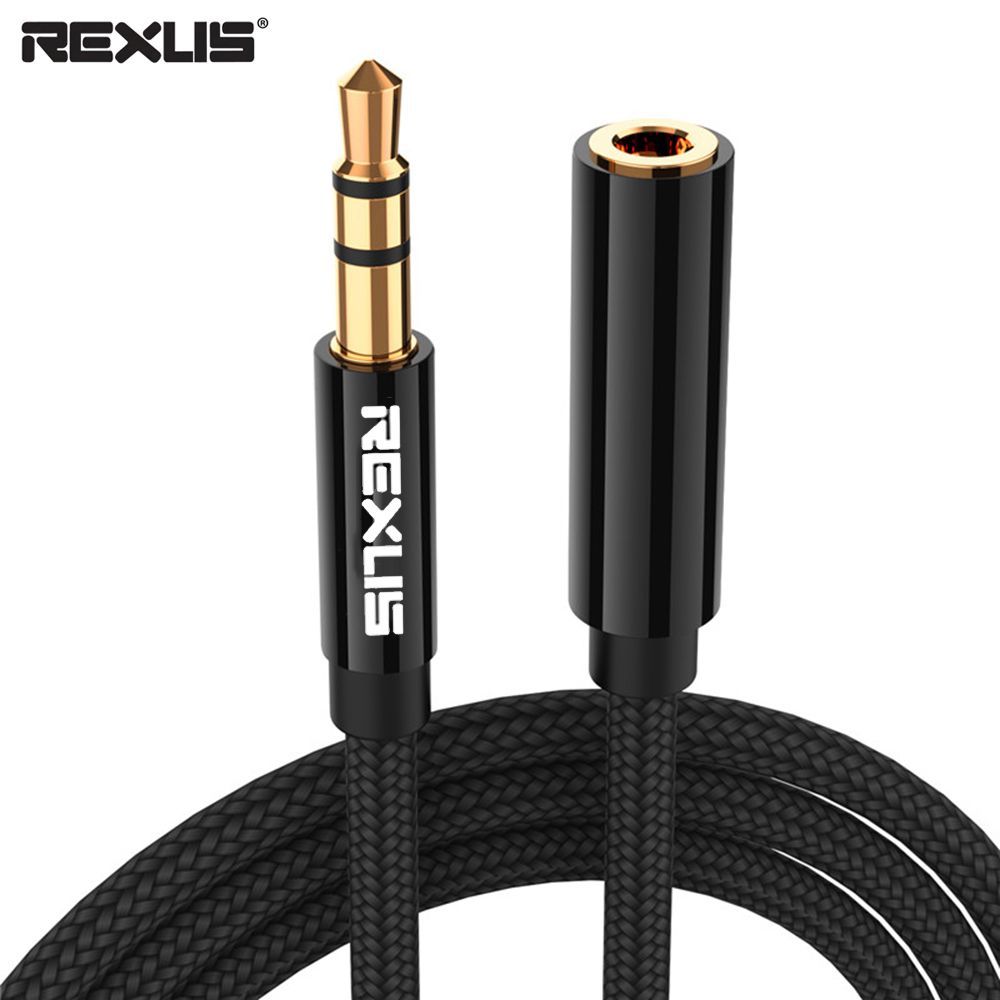 Gold Plated Plug 3.5mm Jack Earphone Aux Cord Audio Cable Extender Male ...