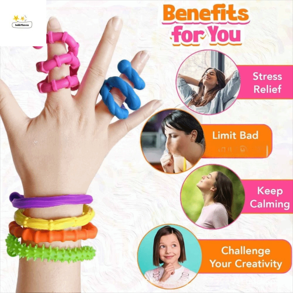 HOBBYHAVEN ของเล่นผ่อนคลาย,กิจกรรมการเดินทางพื้นผิว Sensory Sticks ...