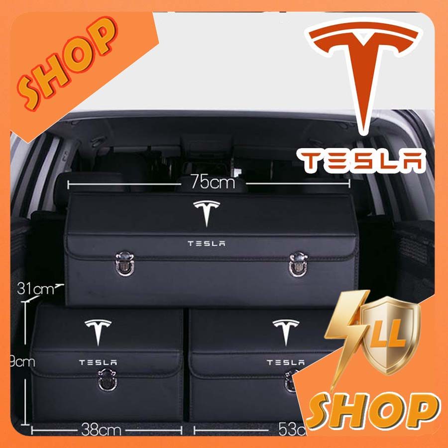 [READY]TESLA MODEL Y Luggage Leather Cover Storage Box MODEL 3 HIGHLAND ...