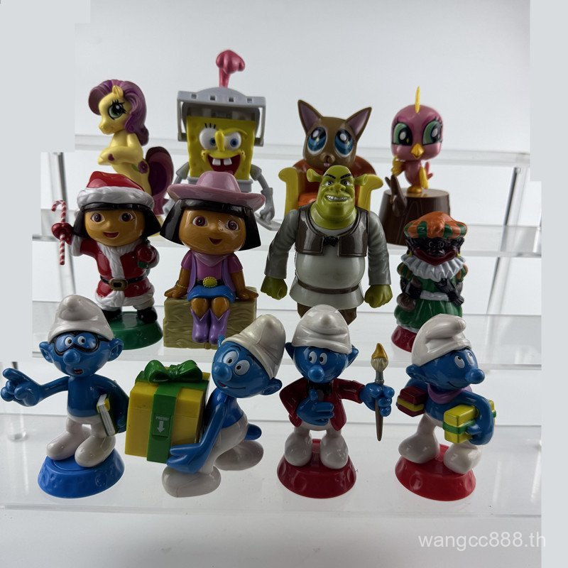 Smurf SpongeBob SquarePants Dora Monster Shrek โมเดลตกแต่งตุ๊กตา ...