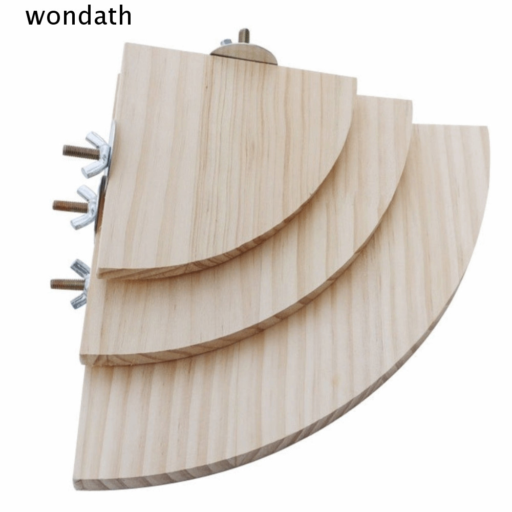 WONDA Parrot Perch Corner, Fan Shape Flat Perches Bird Perch วัสดุไม้ ...