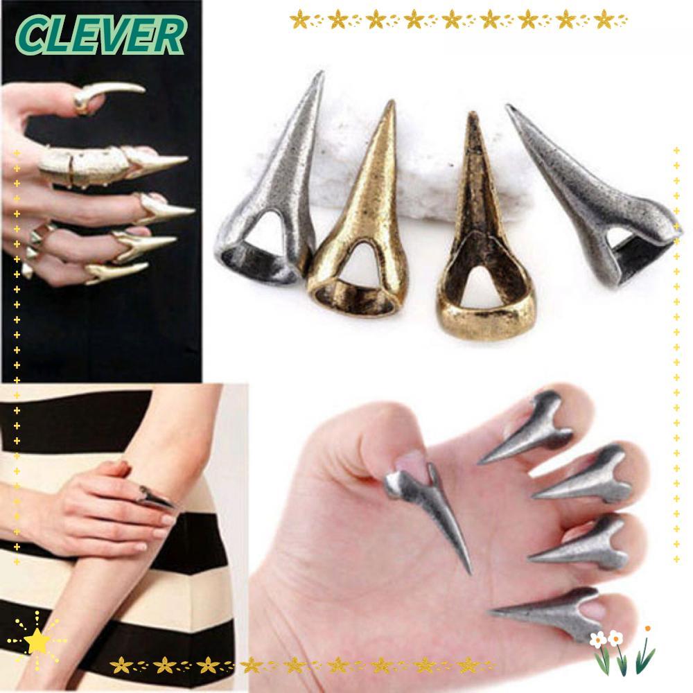 CLEVER แหวน 5 ชิ้น Retro Rock Spike Talon Claw | Shopee Thailand