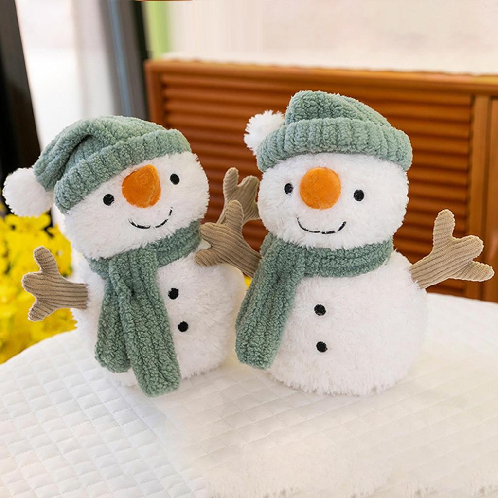 น่ารัก Sammy Snowman ตุ๊กตาของเล่นน่ารักสีขาว DIY ผ้าพันคอหมวก Wnter ...