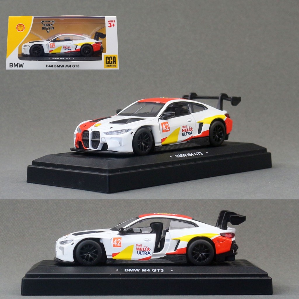 CCA สีสัน 1:44 โมเดลรถโลหะผสม BMW M4 GT3 Shell Racing รถสปอร์ตของเล่น ...