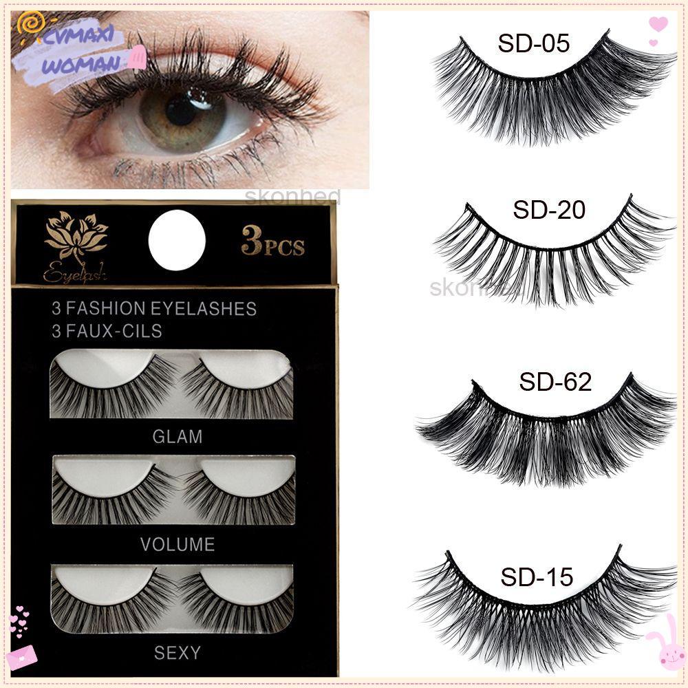 CYMX SKONHED 3 คู่เครื่องมือความงาม Voluminous Lashes Handmade Silk ...