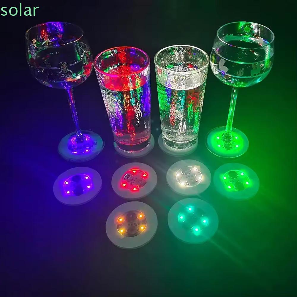 SOLARBUR 10 ชิ้นเรืองแสงถ้วยไวน์, LED แบตเตอรี่ขับเคลื่อน Luminous ...