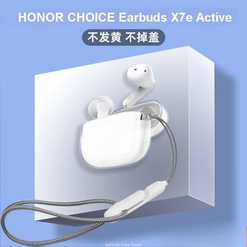 เคสสําหรับ HONOR CHOICE Earbuds X7e Active, TPU ฝาครอบหูฟังแบบใส ...