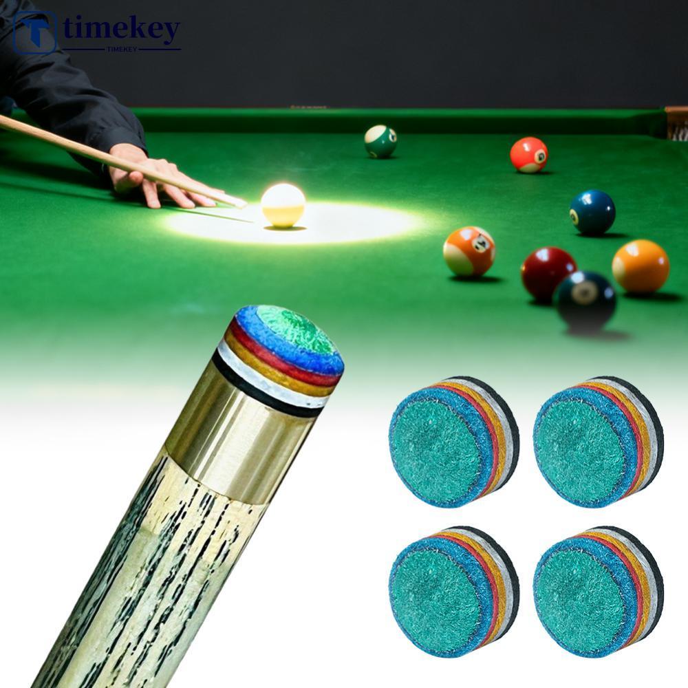 TME 1PC 14MM บิลเลียดคิว Multi-Layer Rainbow Tip ทนทานสวมใส่ Cue Tip ...