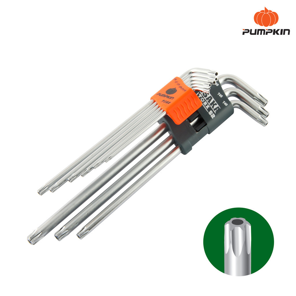 🔥ส่งเร็ว ถูกสุด🔥 PUMPKIN ประแจหกเหลี่ยม 9ตัว/ชุด รุ่น PTT-TQH9XL 28504 ...