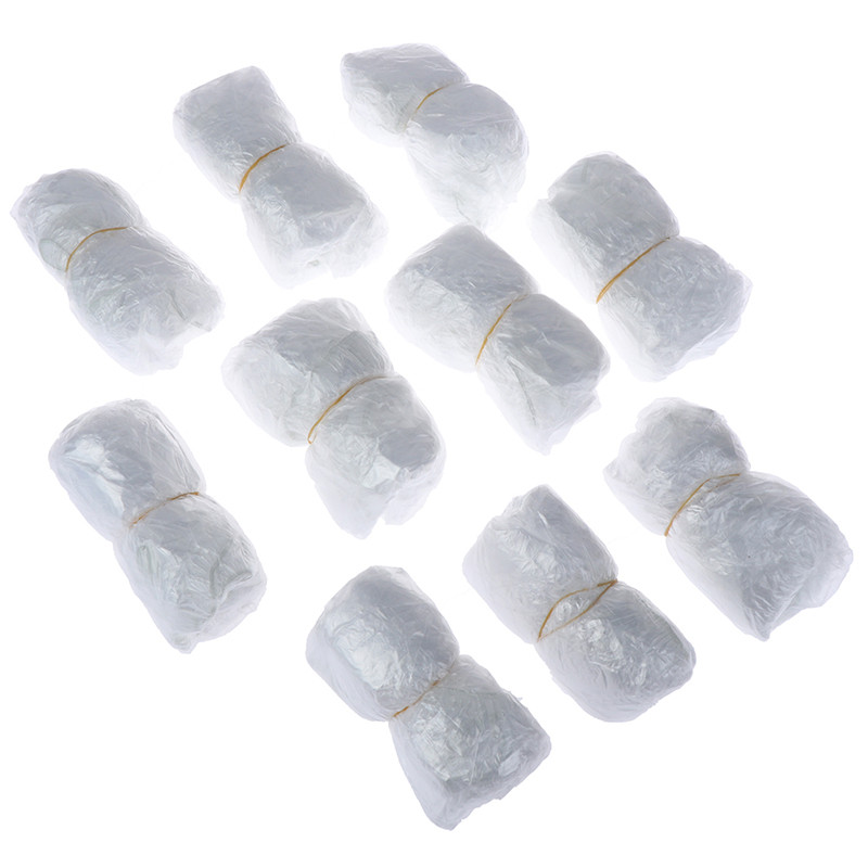 [GEX] 100 ชิ้นทิ้งโรงพยาบาล Overshoes ทําความสะอาดรองเท้าครอบคลุมพรมป้องกัน [TH] | Shopee Thailand