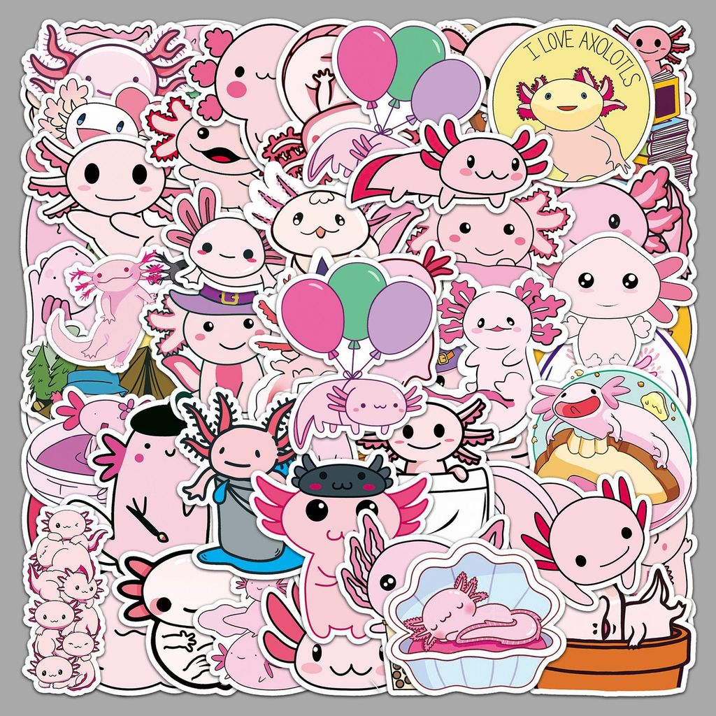 [Meow.Sensei] 50 แผ่น Salamander Graffiti สติกเกอร์การ์ตูนสัตว์น่ารัก ...