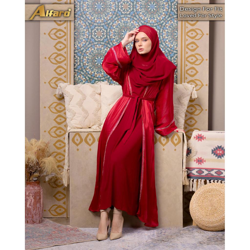 Alfaro มาใหม่ล่าสุดสี Abaya วัสดุผ้าฝ้าย Shimar Layer D104 | Shopee ...