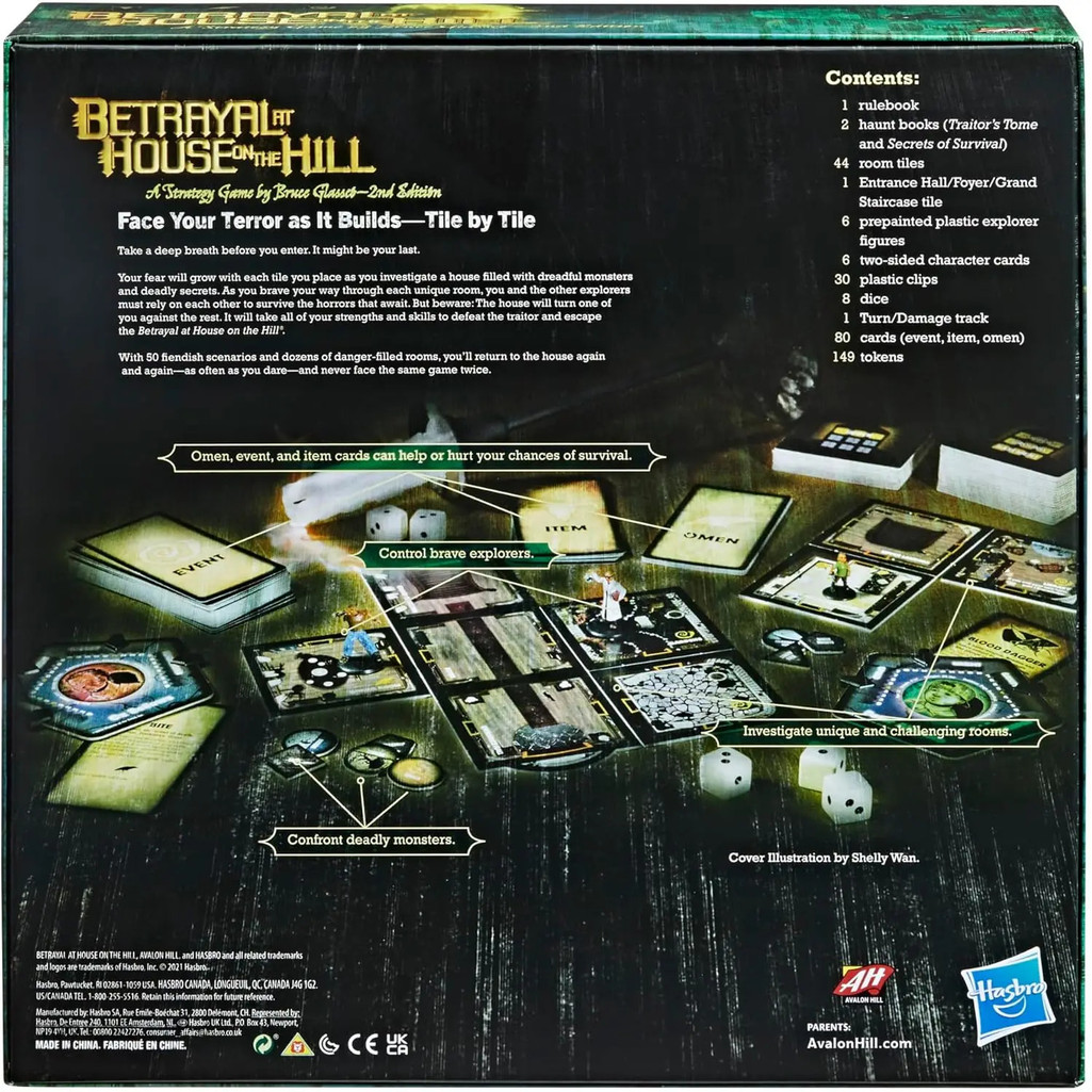 Avalon Hill Betrayal At The House On The Hill 2nd Edition Co-op Board ...
