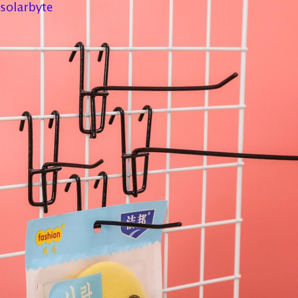 SOLARBYTE 10 ชิ้นตะขอแผงสุทธิ, โลหะสวมใส่ตาข่ายแผงแขวน, Stable Universal Reusable ที่ถอดออกได้ ...