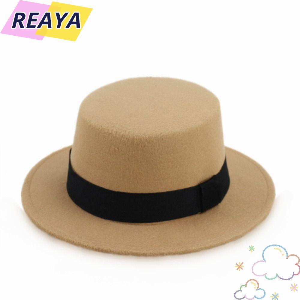 หมวก Fedora สไตล์ bowler สำหรับผู้หญิง จากวัสดุ felt ขอบกว้าง ดีไซน์ ...
