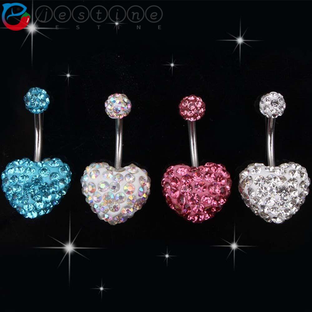 JESTINE Body Piercing คริสตัลบอล Punk สแตนเลส เสริมความงามท้องน้อย ...