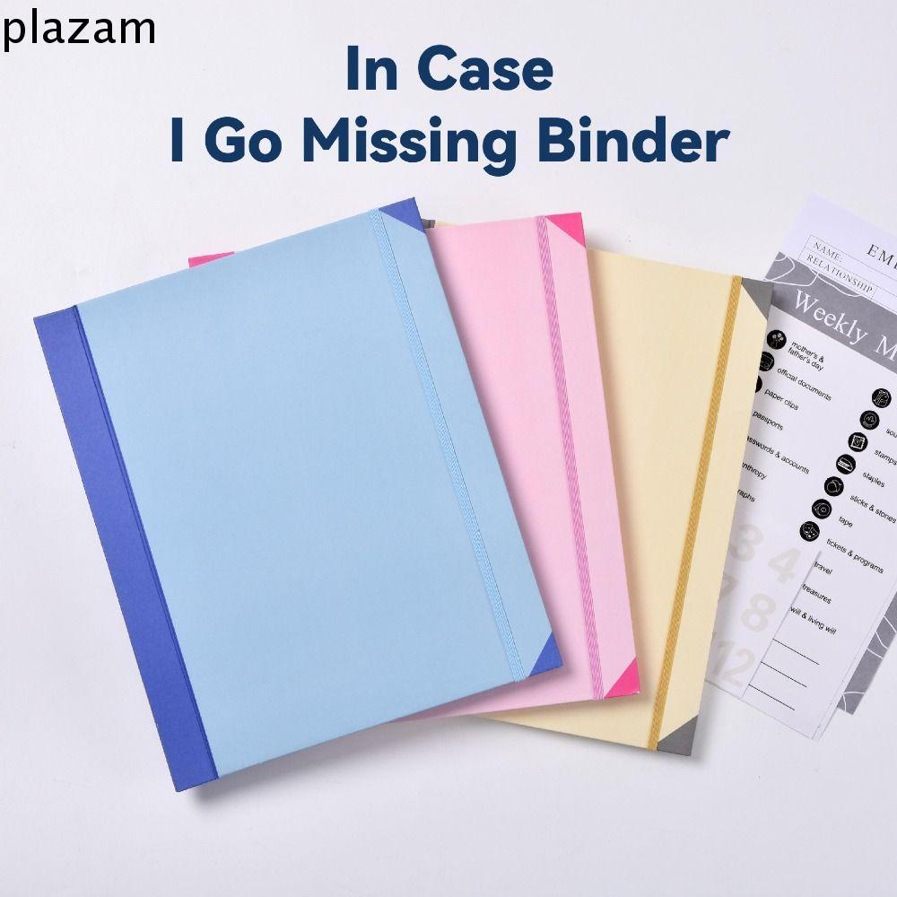 PLAZAM In I Go Missing Binder,พร้อมกระเป๋า a4 แฟ้ม, แบบพกพาหีบเพลงสติก ...