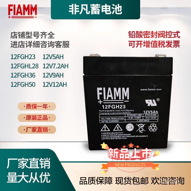 FIAMM Extraordinary แบตเตอรี่ 12FGH3612V9AH7.2 AH5AH เปลี่ยน Paddle ...